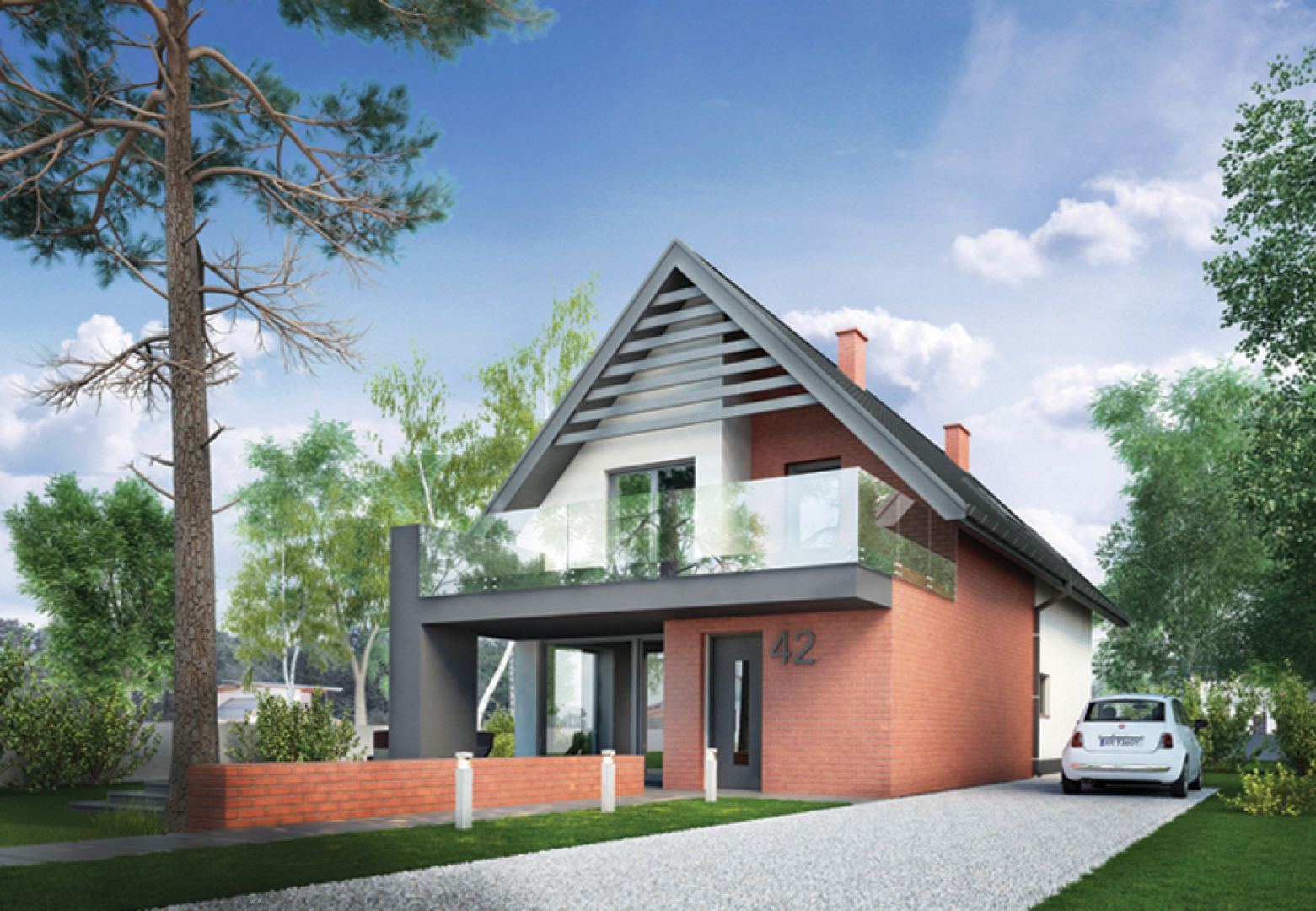 Nowoczesny dom na wąską działkę - Galeria - Dobrzemieszkaj.pl Nowoczesny dom na wąską działkę - Galeria - Dobrzemieszkaj.pl